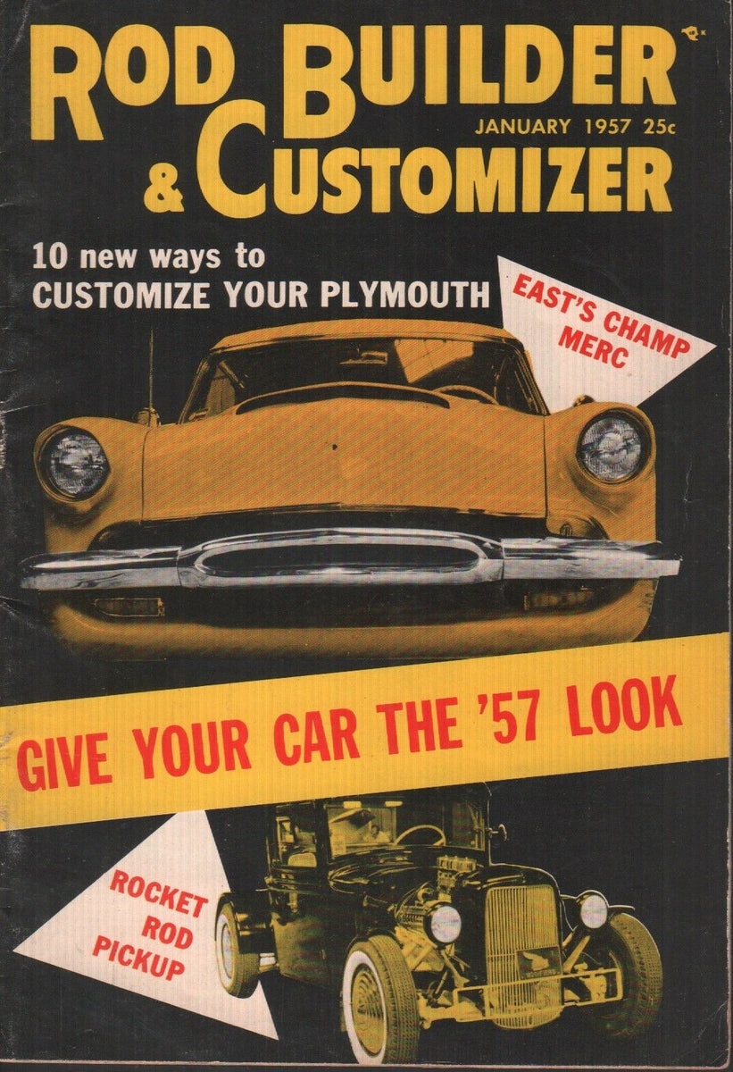 Rod Builder & Customizer Vintage Magazine January 1957 Plymouth 121518 ...