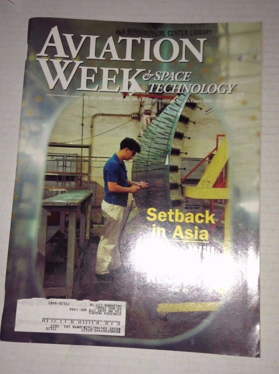 Aviation Week Magazine Setback In Asia February 23, 1998 FAL 111716RH ...
