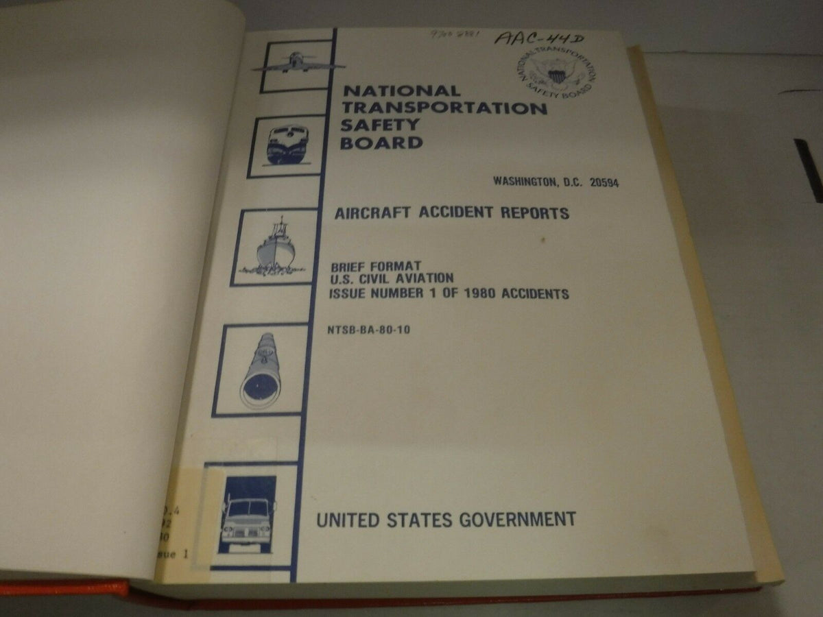 US NTSB Aircraft Accident Reports Brief Format #1-4 1980 Ex-FAA 092818 ...