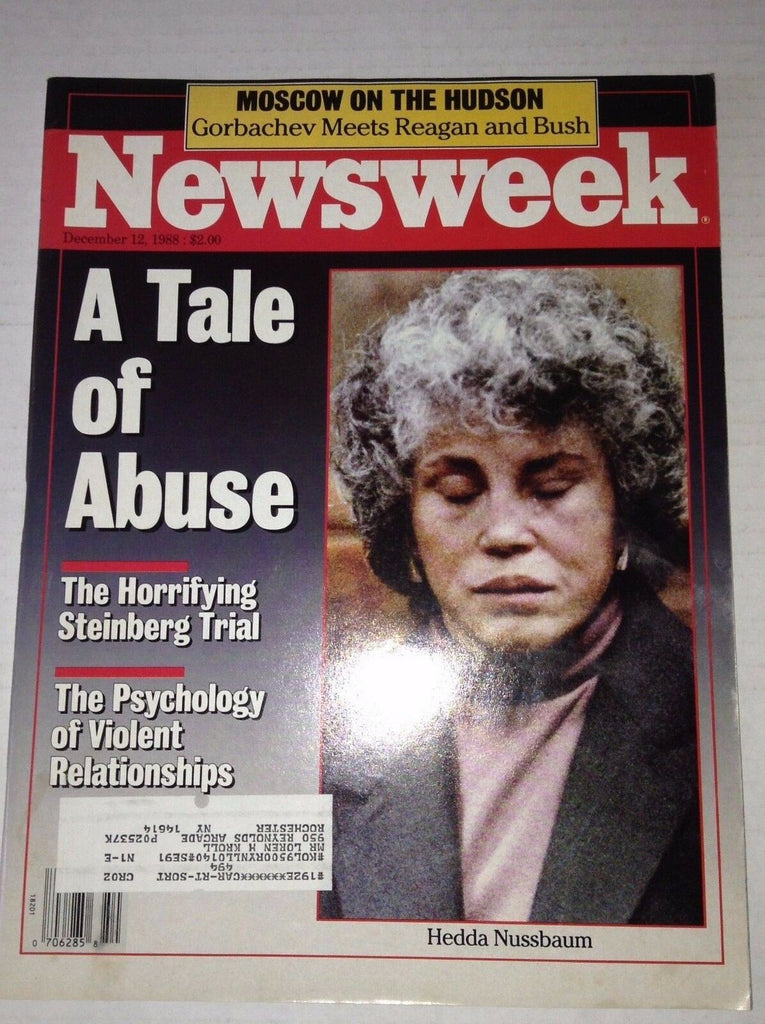 Newsweek Magazine Tale Of Abuse Hedda Nussbaum December 12, 1988 10121 ...