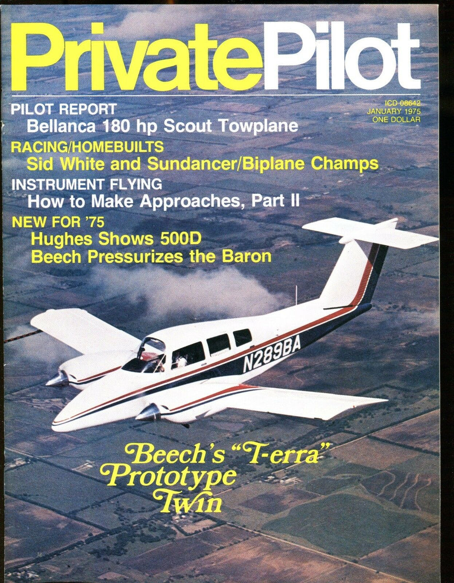 Private Pilot Magazine January 1975 Beech "T-erra" EX No ML 121916jhe ...