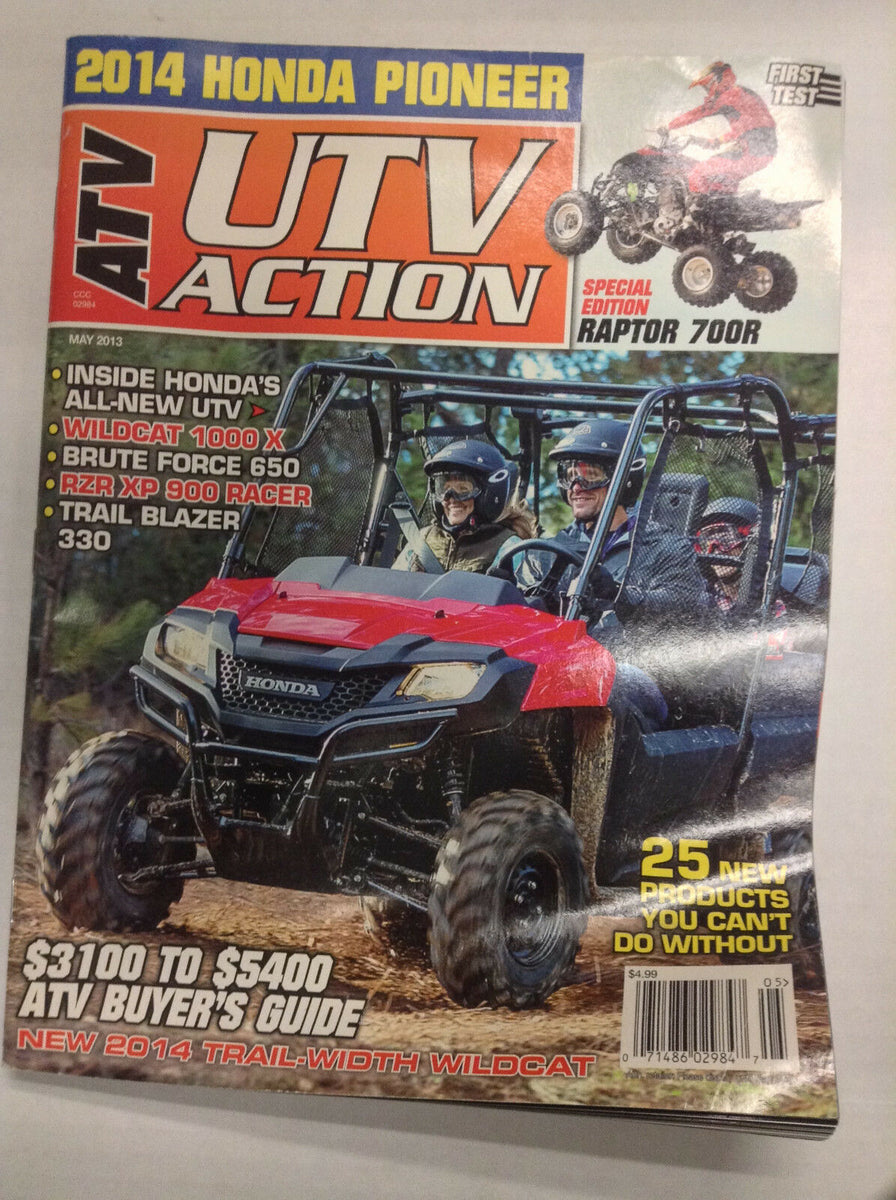 ATV UTV Action Magazine Wildcat 1000 X Brute Force 650 May 2013 032617 ...