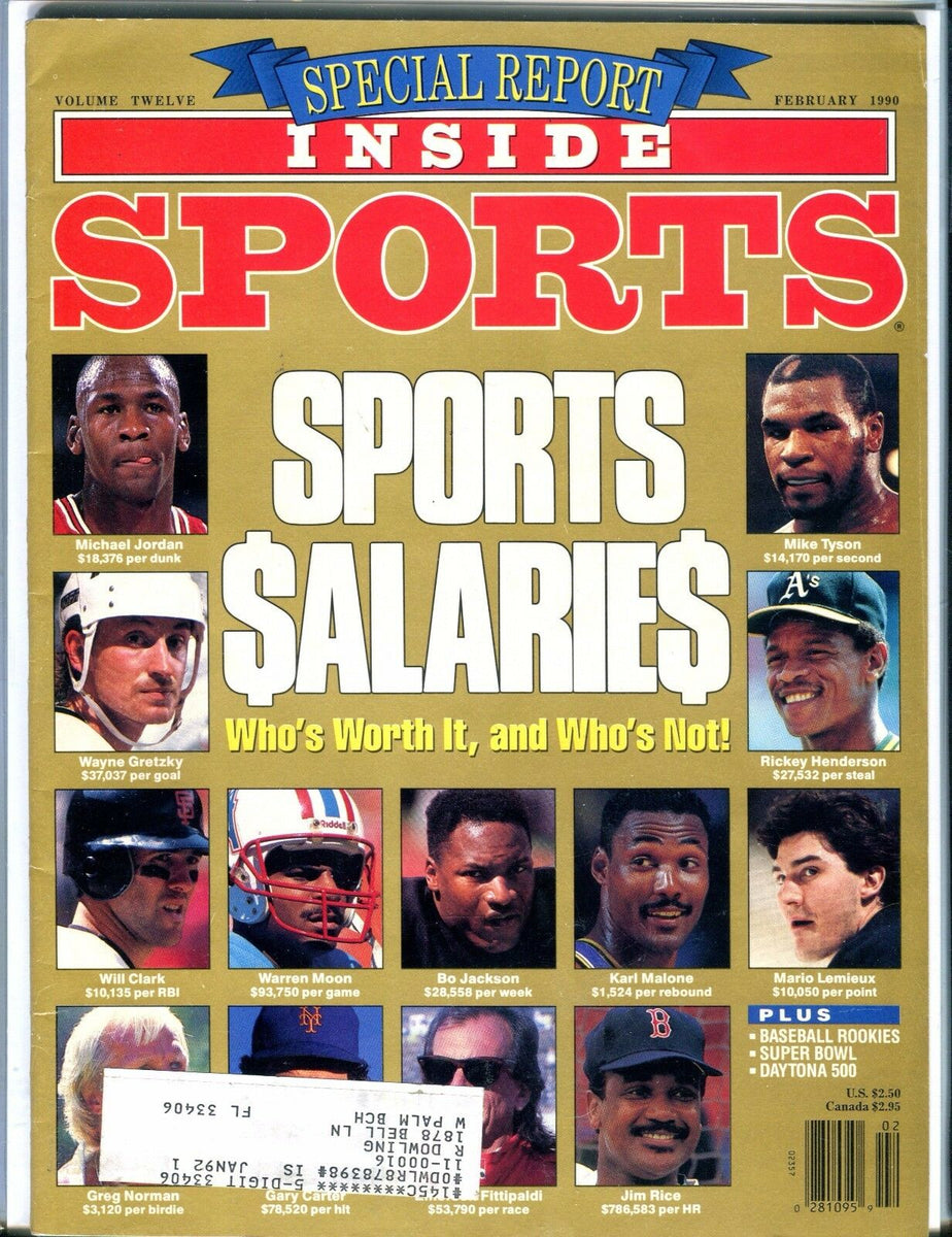 Inside Sports Magazine February 1990 Sports Salaries EX 060117nonjhe ...