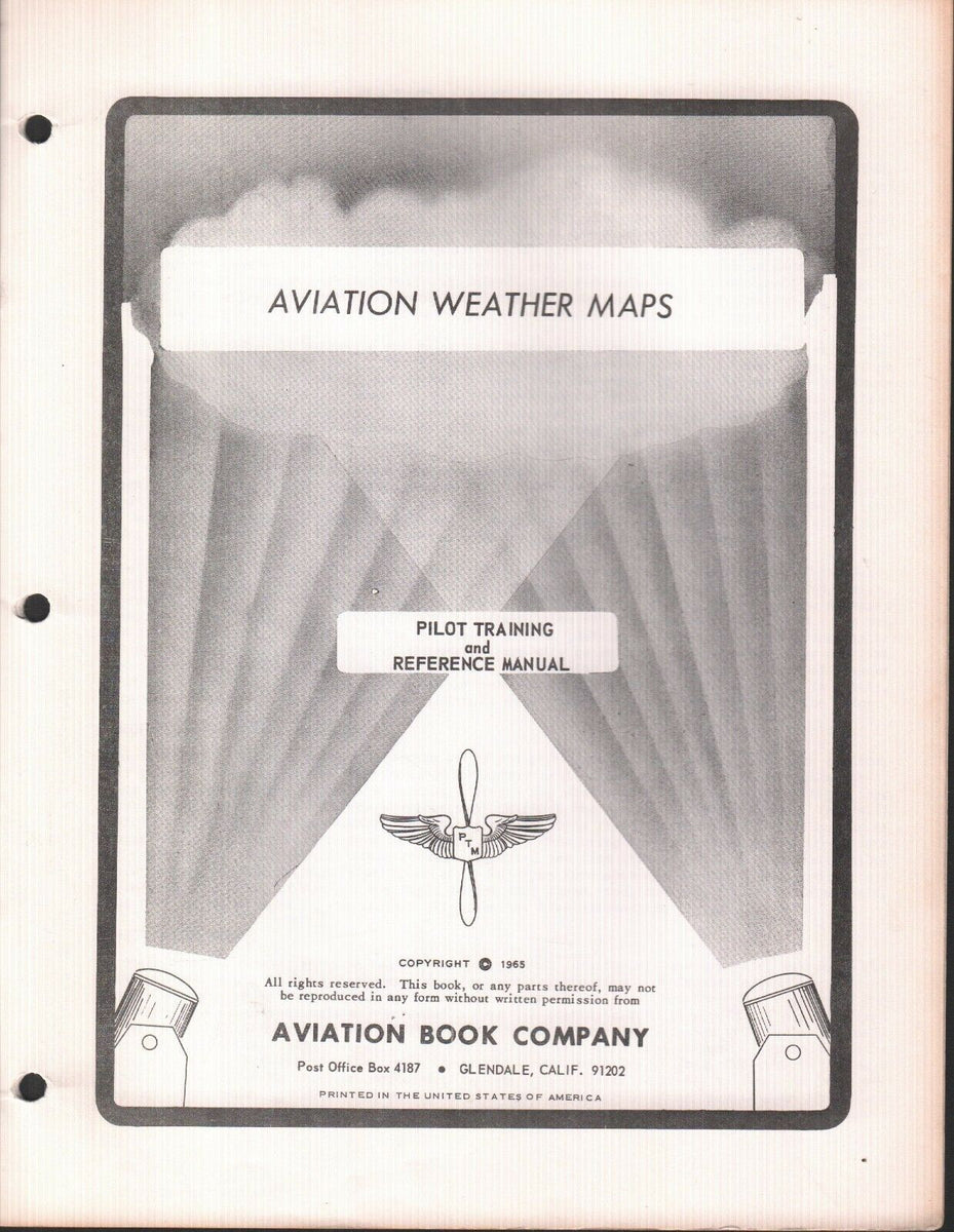 Aviation Weather Maps 1965 Pilot Training Reference Manual Aviation 12 ...