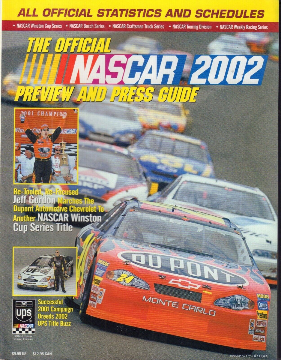 The Official NASCAR 2002 Preview And Press Guide Jeff Gordon 102617non ...
