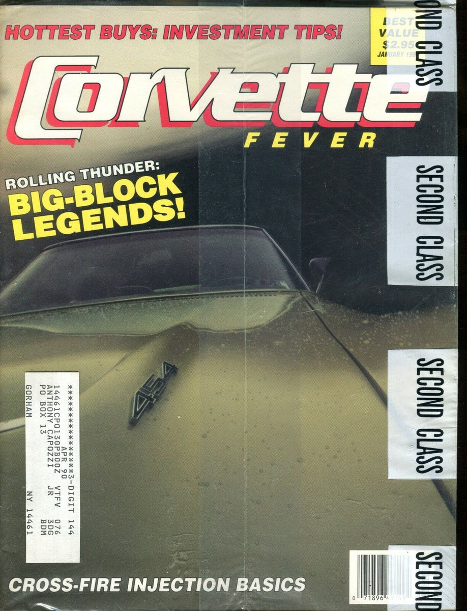 Corvette Fever Magazine January 1990 Big-Block Legends EX w/ML 113016j ...