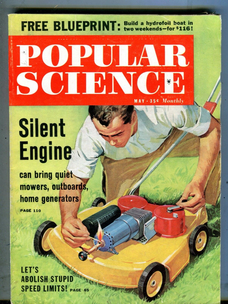 Popular Science Magazine May 1960 Silent Engine Quiet Mower 070517nonj ...
