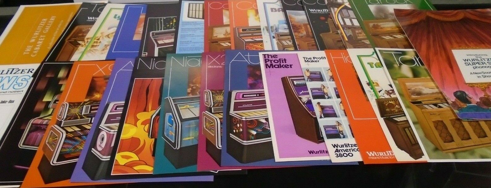 Wurlitzer Jukebox Advertisement Flyer Lot 28pcs Circa 1970s 021219AME ...