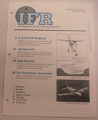 IFR Pilot Magazine A Good IFR Platform November 1994 FAL 061815R – mr ...