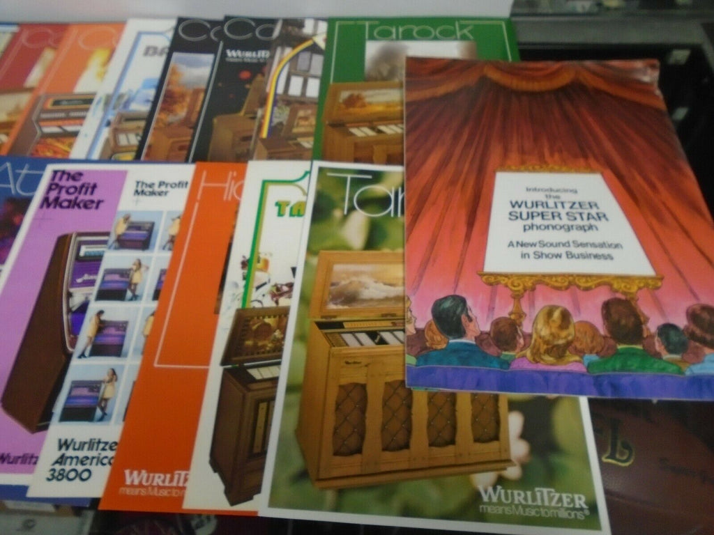 Wurlitzer Jukebox Advertisement Flyer Lot 28pcs Circa 1970s 021219AME ...