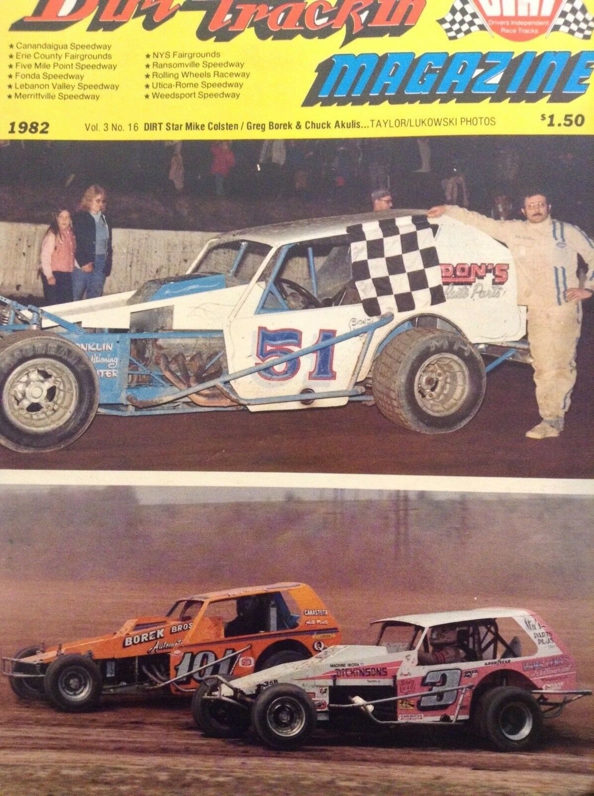 Dirt Trackin Magazine Mike Colsten & Greg Borek 1982 Vol.3 No.16 07051 ...