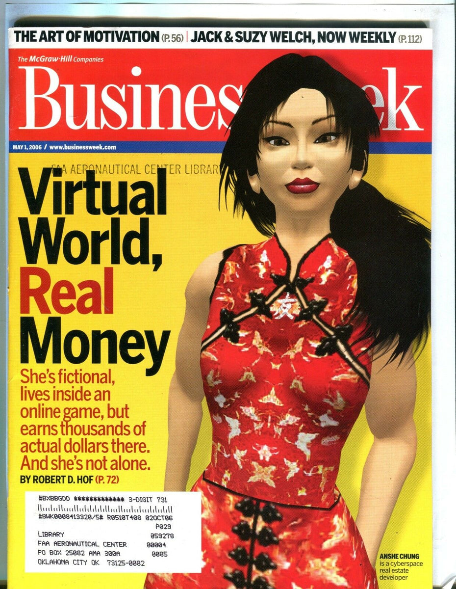 Business Week Magazine May 1 2006 Anshe Chung EX w/ML FAA Library 1020 ...