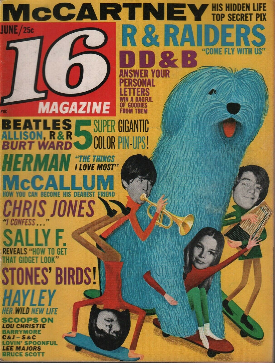 16 Magazine June 1966 The Beatles Burt Ward Lou Christie 100219AME – mr ...