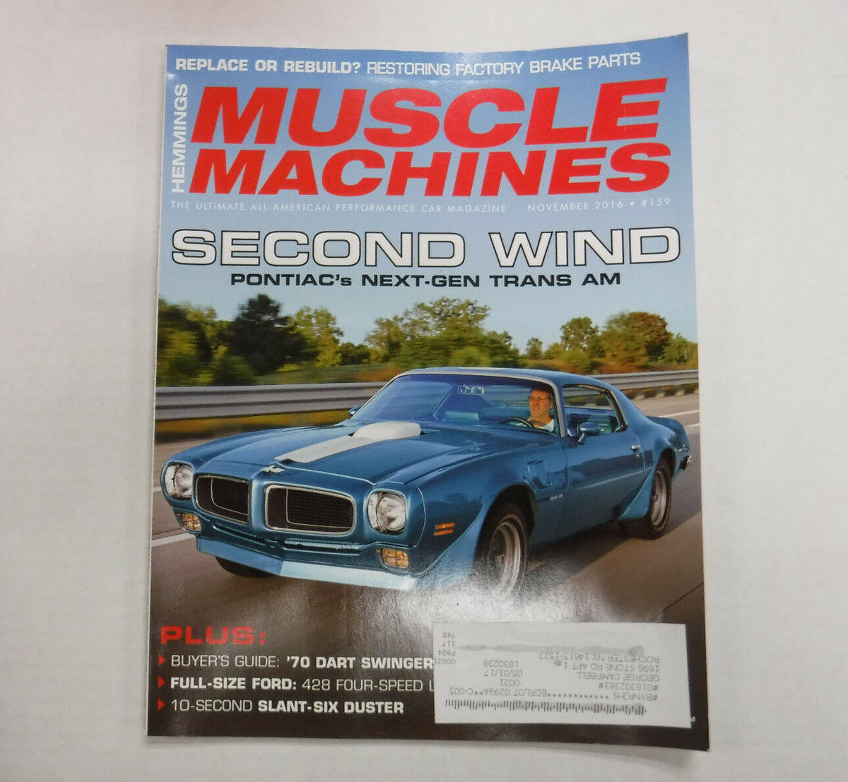 Muscle Machines Magazine Pontiac's Next-Gen Trans Am November 2016 111 ...