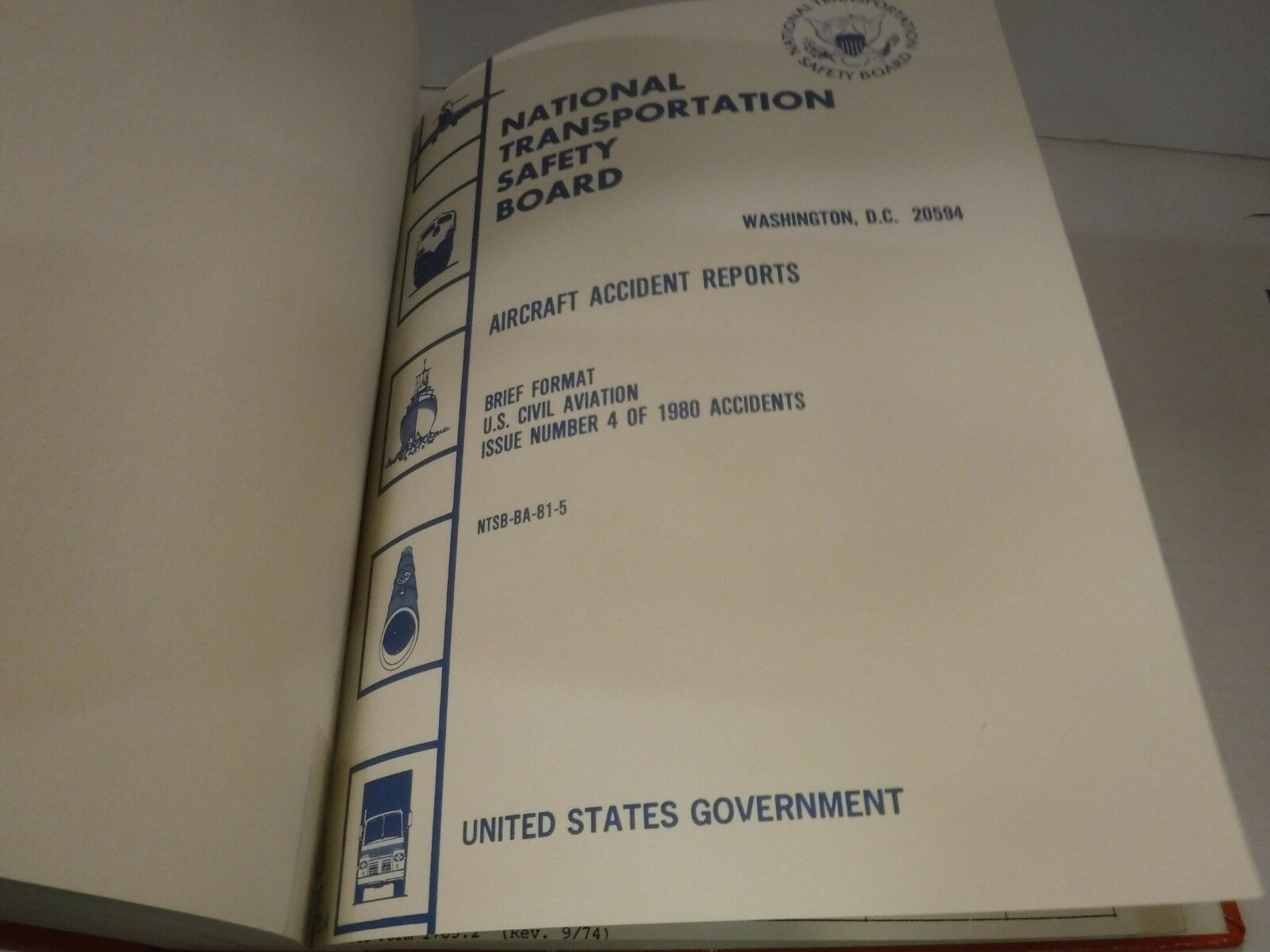 US NTSB Aircraft Accident Reports Brief Format #1-4 1980 Ex-FAA 092818 ...