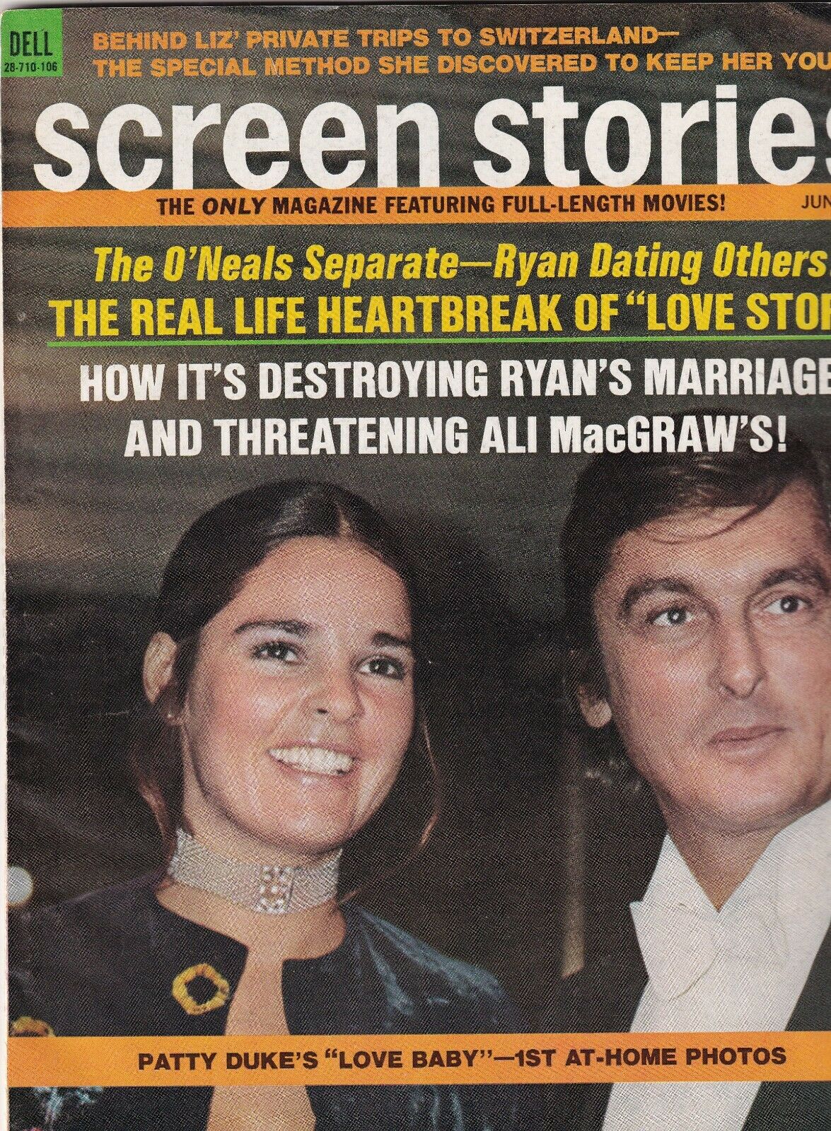 Screen Stories Mag Patty Duke Liz Taylor June 1971 070219nonr – mr ...