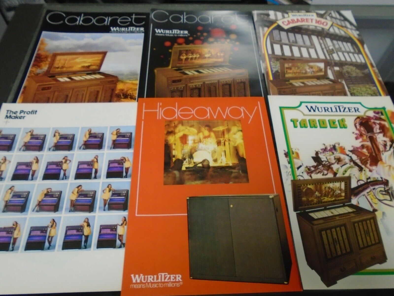 Wurlitzer Jukebox Advertisement Flyer Lot 28pcs Circa 1970s 021219AME ...