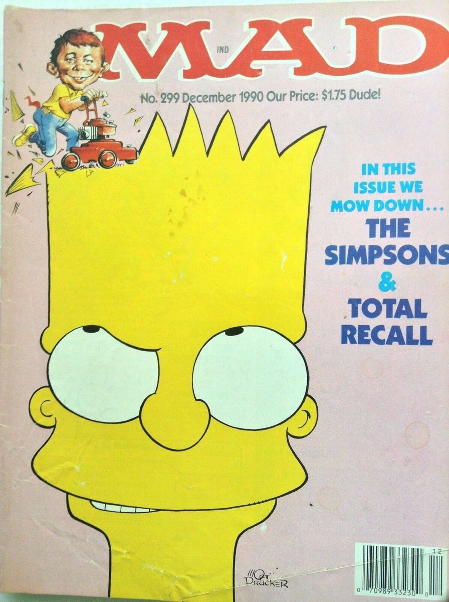 Mad Magazine The Simpsons Bart No.299 December 1990 092117nonrh – mr ...