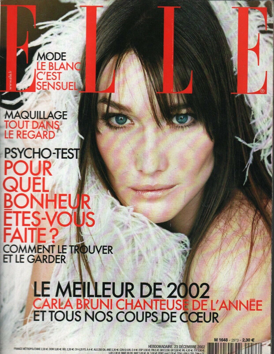 Elle French Fashion Magazine December 23 2002 Carla Bruni 100520ame ...