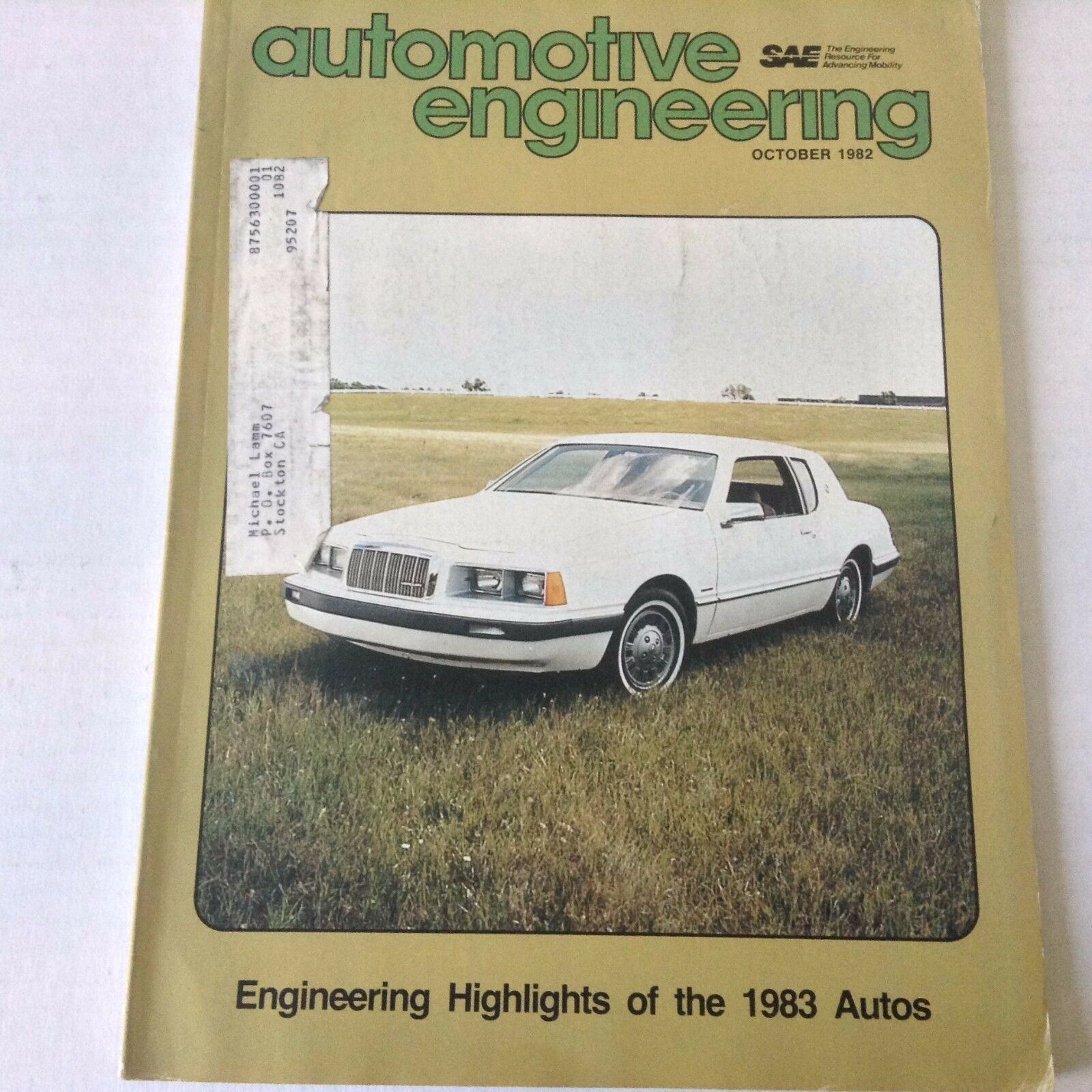 Automotive Engineering Magazine Highlights Of 1983 October 1982 061117 ...