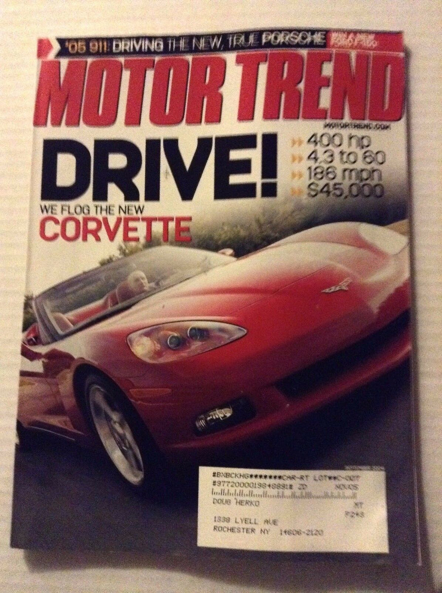 Motor Trend Magazine 2005 Corvette 400HP September 2004 022317NONRH ...