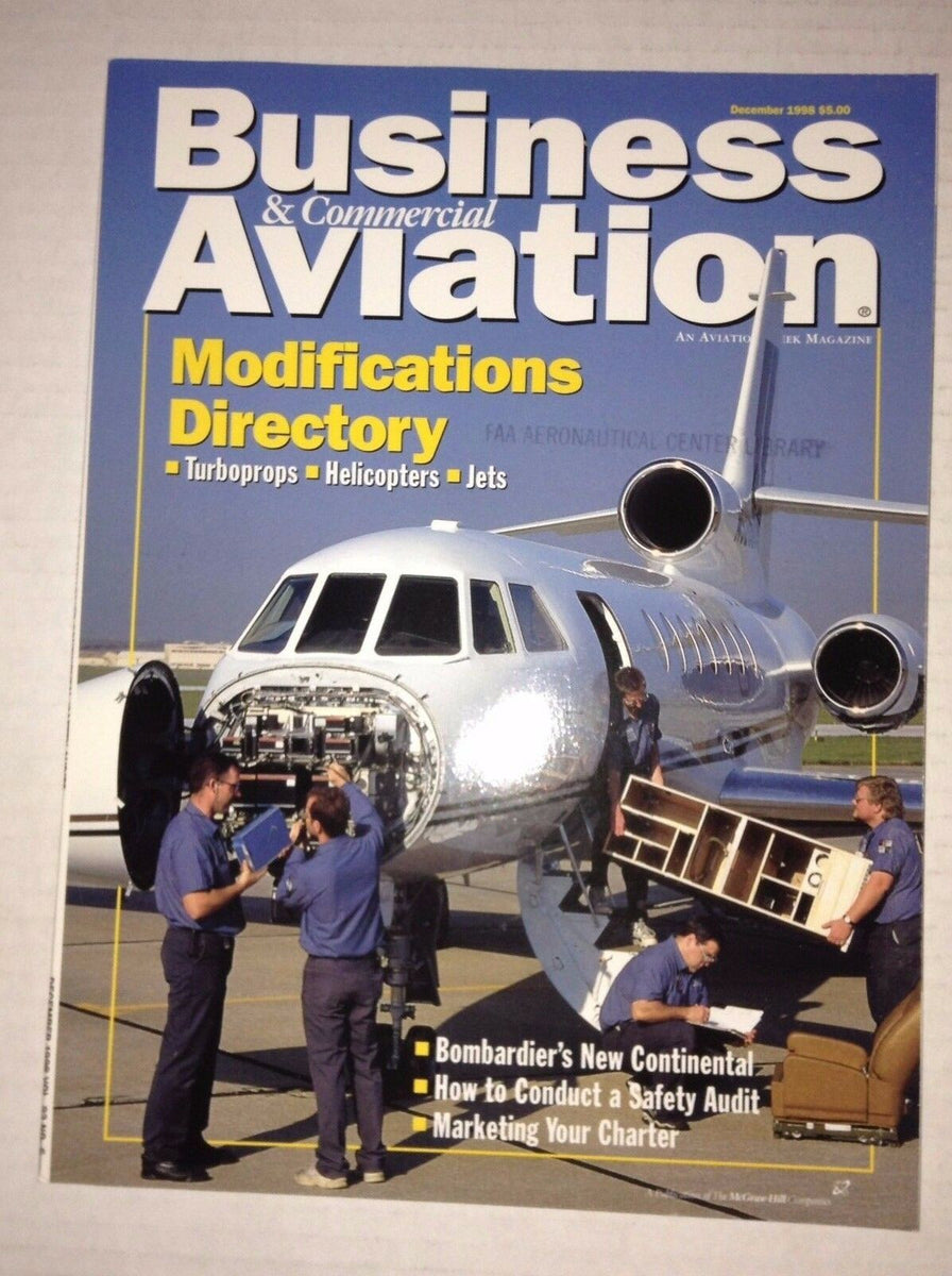 Business & Commercial Aviation Magazine December 1998 FAA FAL 111716RH ...