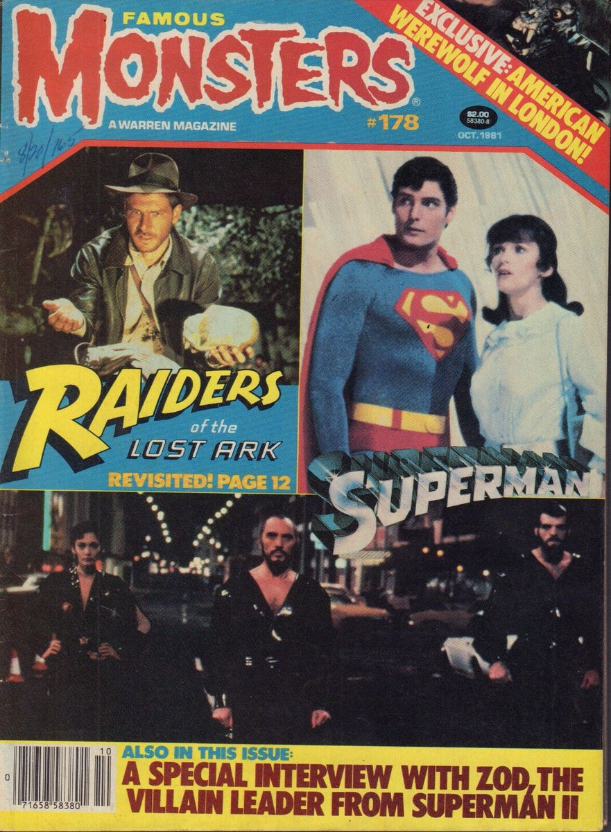 Famous Monsters October 1981 Superman, Raiders of the Lost Ark 022817n ...