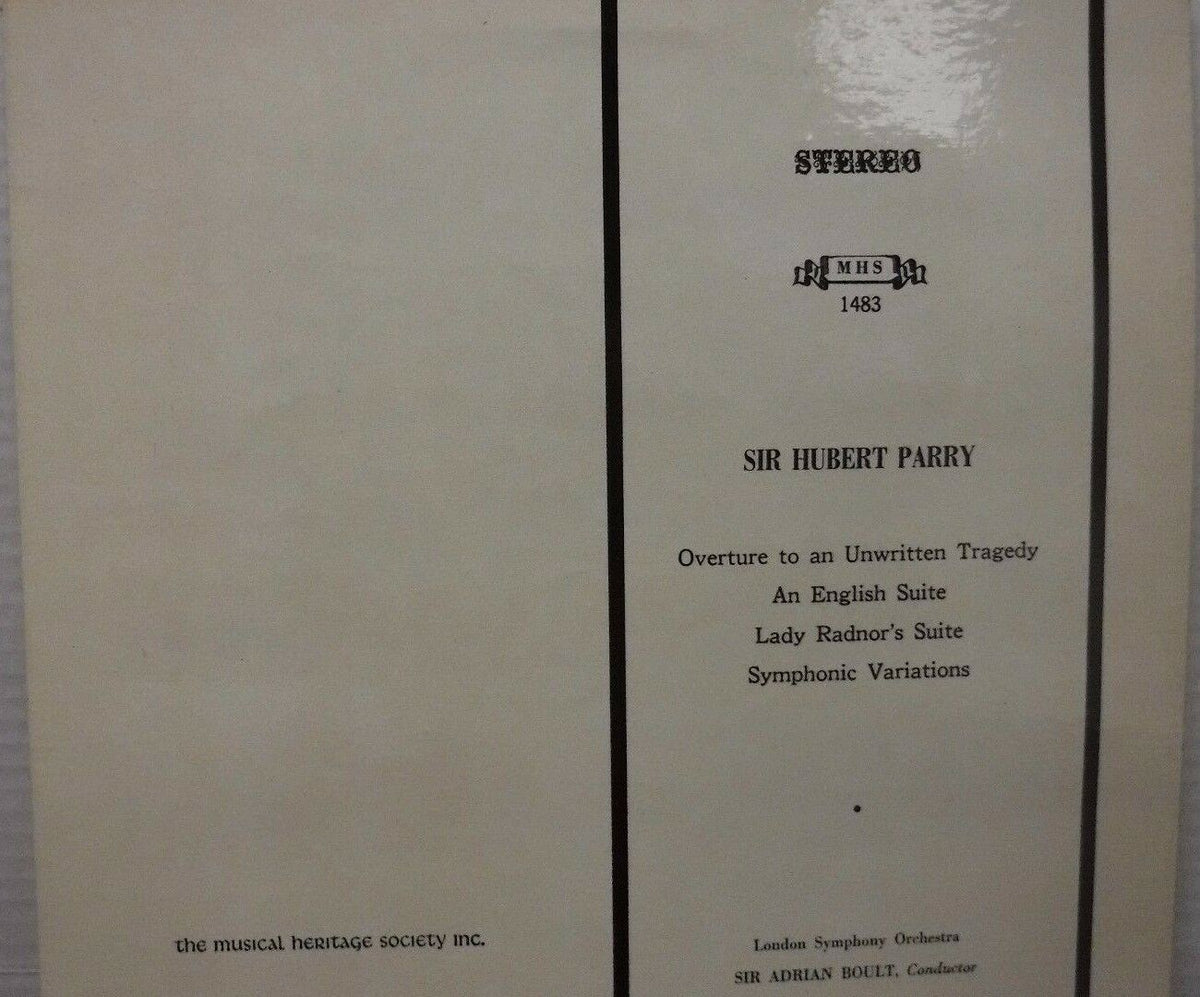Sir Hubert Parry Overture to an Unwritten Tragedy Sir Adrian Boult 012 ...