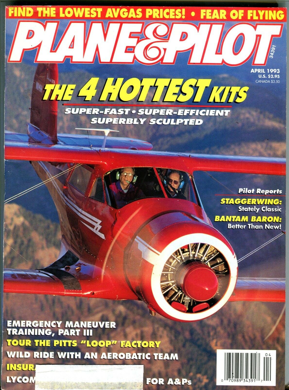 Plane & Pilot Magazine April 1993 Staggerwing EX w/ML FAA Library 1017 ...