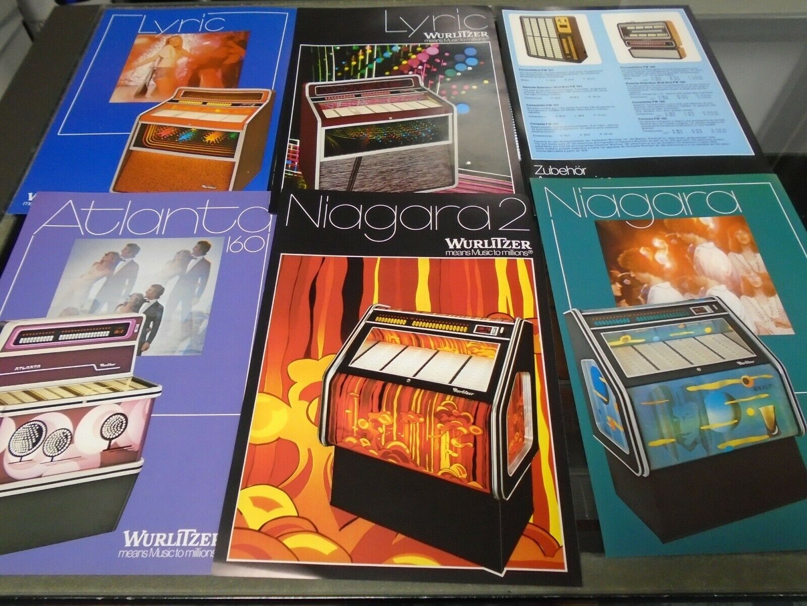 Wurlitzer Jukebox Advertisement Flyer Lot 28pcs Circa 1970s 021219AME ...