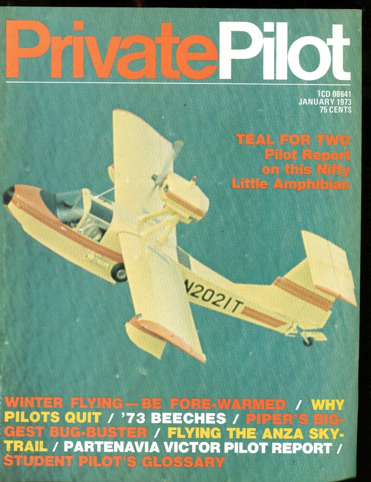 Private Pilot Magazine January 1973 Little Amphibian Ex No ML 121516jh ...
