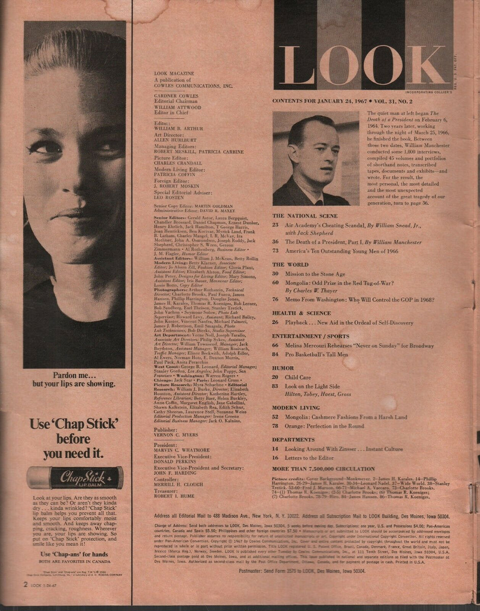 Look Magazine January 24 1967 John F Kennedy JFK Jackie 080719AME – mr ...