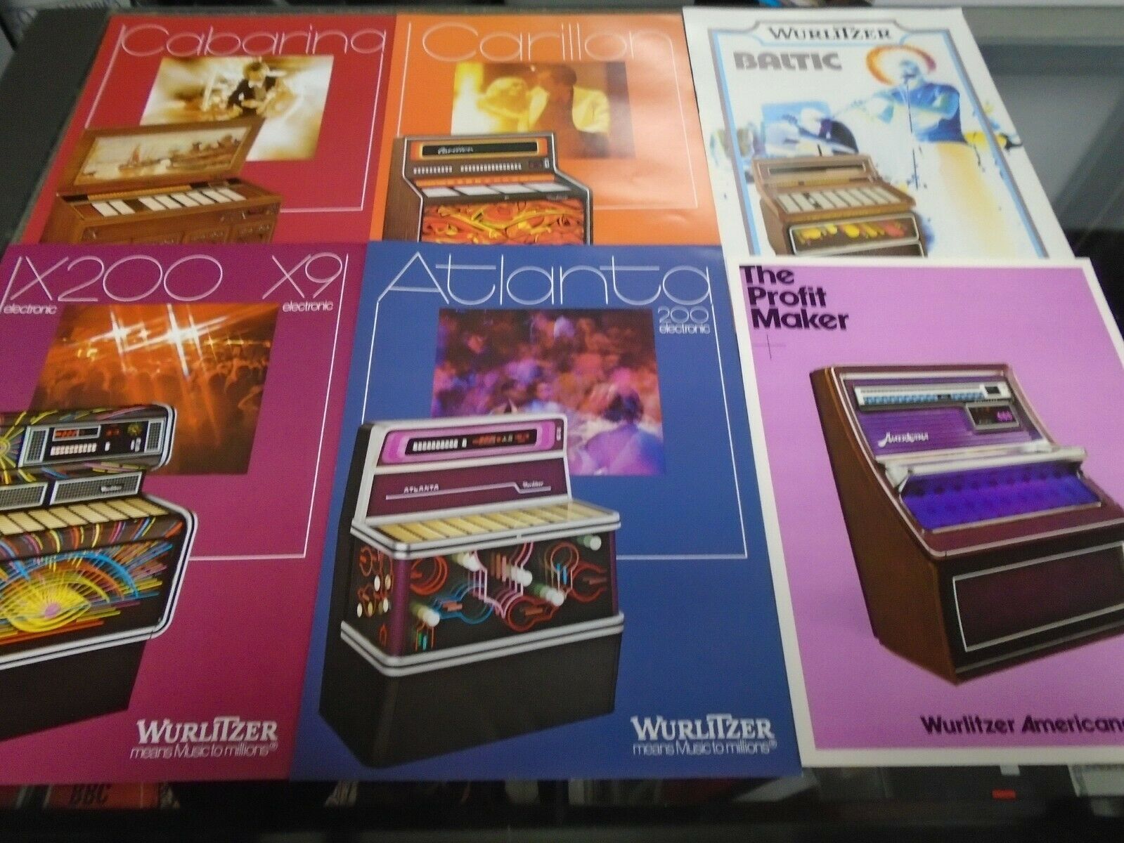 Wurlitzer Jukebox Advertisement Flyer Lot 28pcs Circa 1970s 021219AME ...