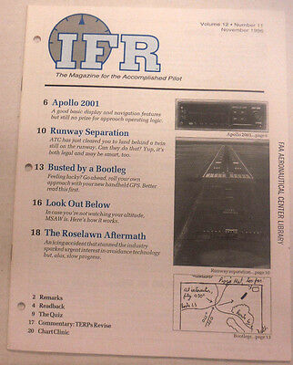 IFR Pilot Magazine Apollo 2001 & Runway Separation November 1996 FAL 0 ...