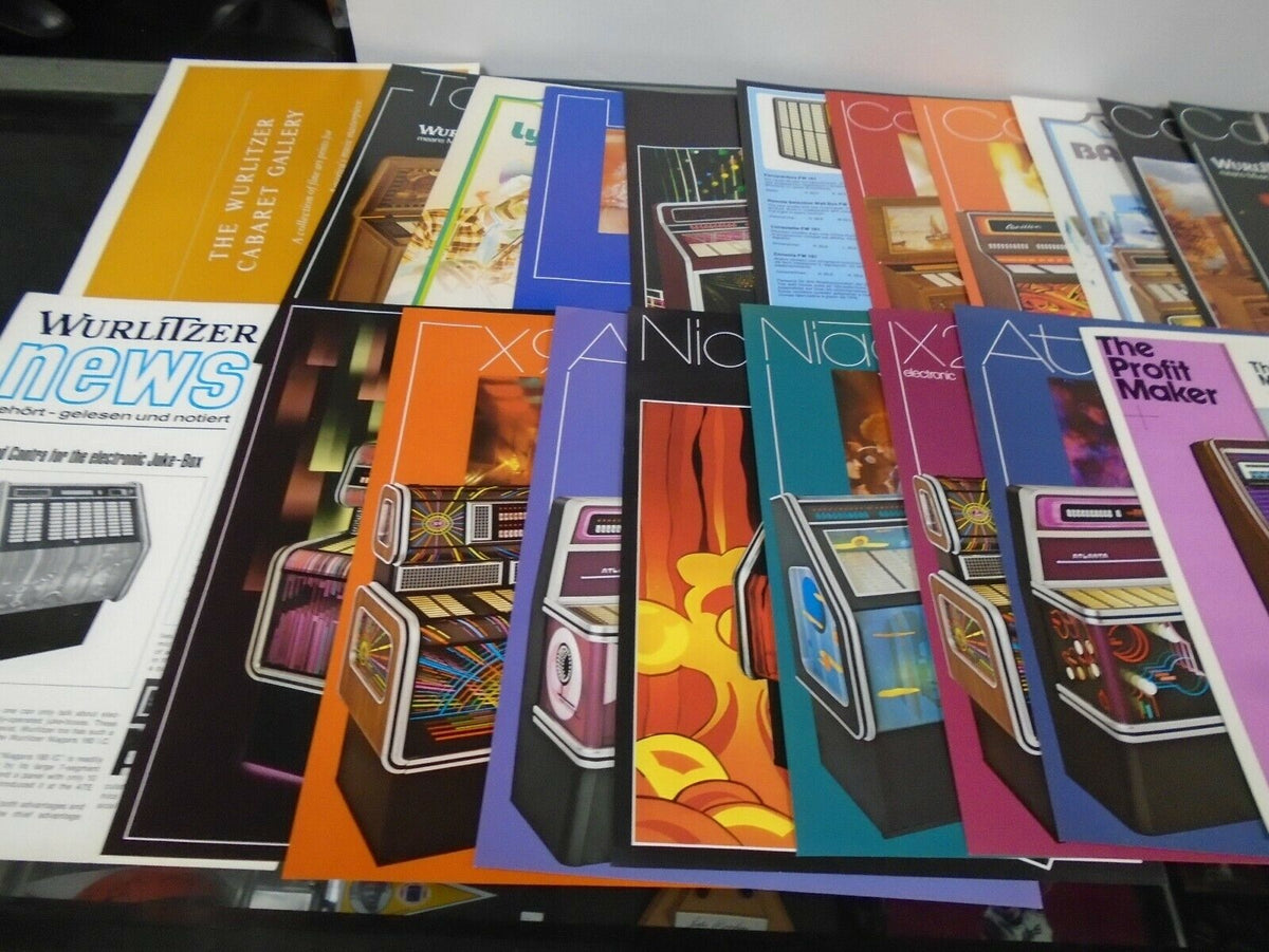 Wurlitzer Jukebox Advertisement Flyer Lot 28pcs Circa 1970s 021219AME ...