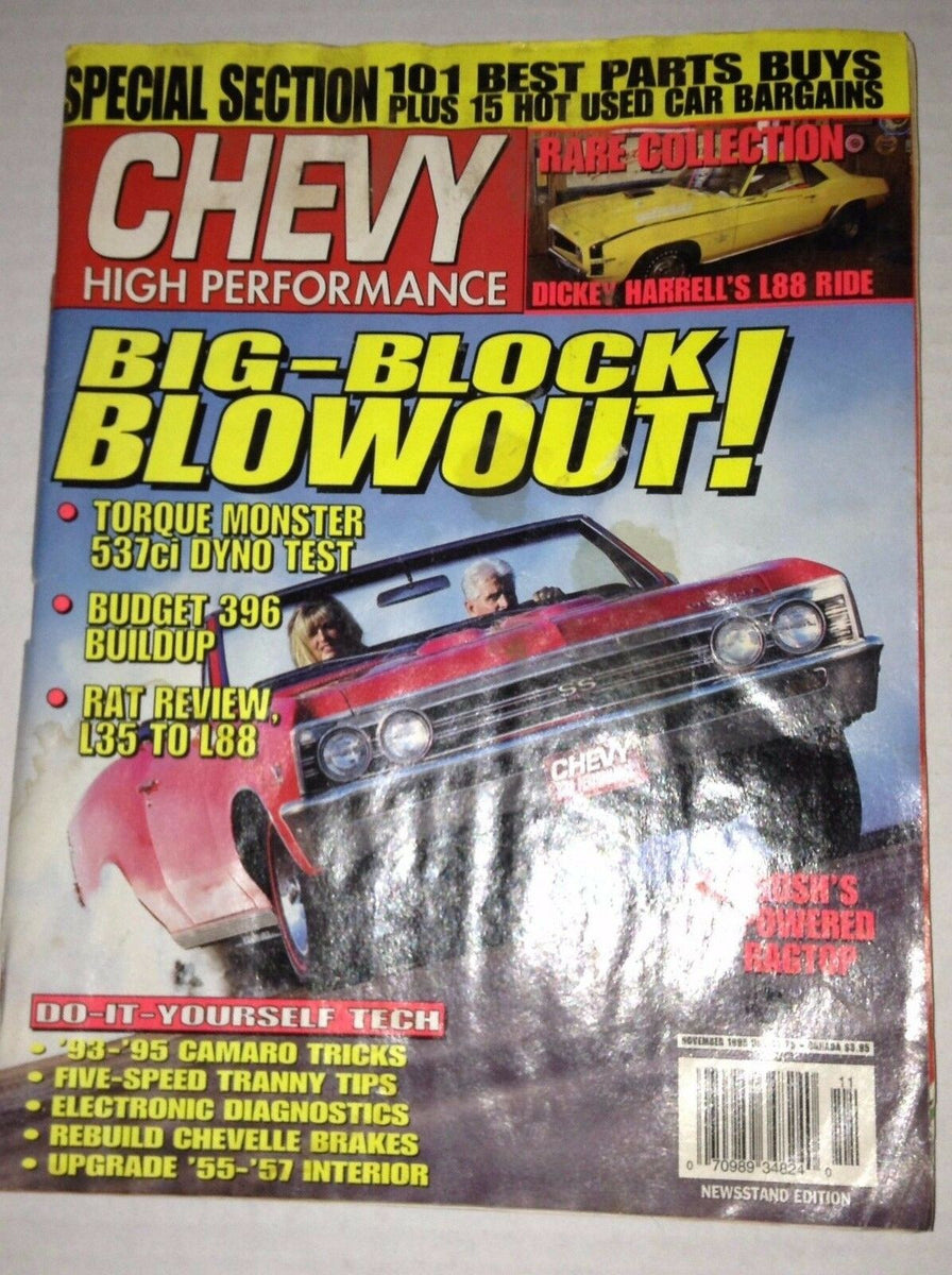 Chevy High Performance Magazine Big Block Blowout November 1995 030517 ...