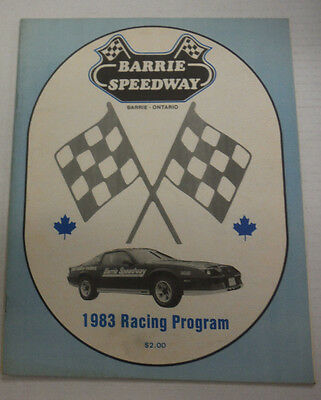 Barrie Speedway Brochure Magazine 1983 Racing Program 081415R – mr ...