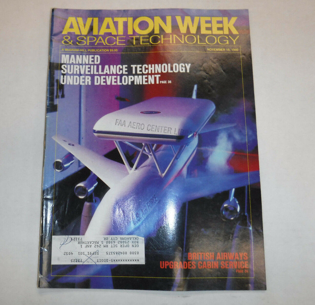 Aviation Week Magazine Surveillance Technology November 19, 1990 FAA 1 ...