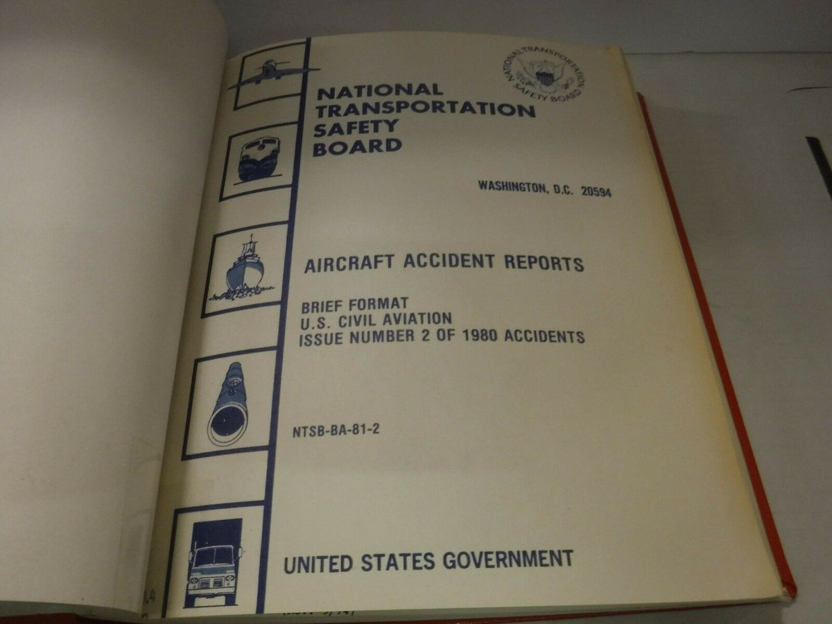 US NTSB Aircraft Accident Reports Brief Format #1-4 1980 Ex-FAA 092818 ...