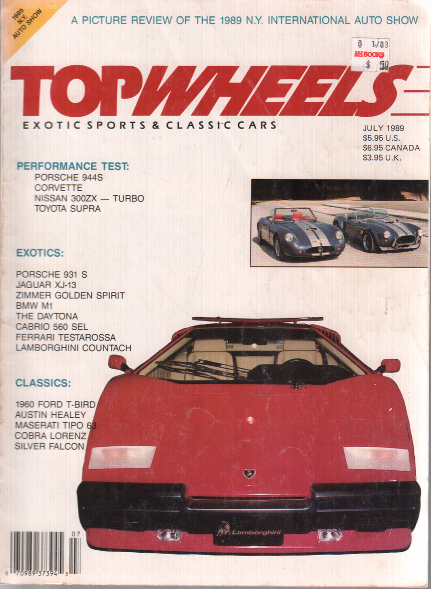 Top Wheels July 1989 Lamborghini Countach Nissan 300ZX 032720DBE – mr ...