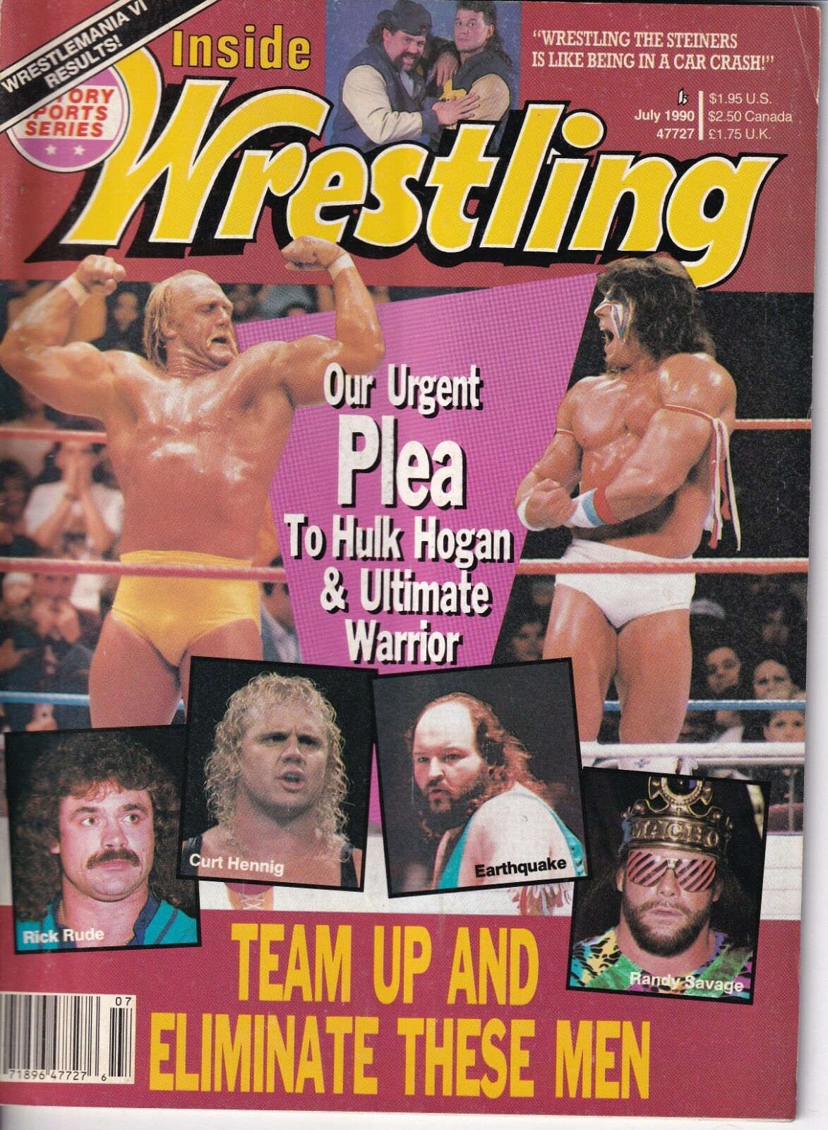 Inside Wrestling Magazine Hulk Hogan Curt Hennig July 1990 012919nonr ...