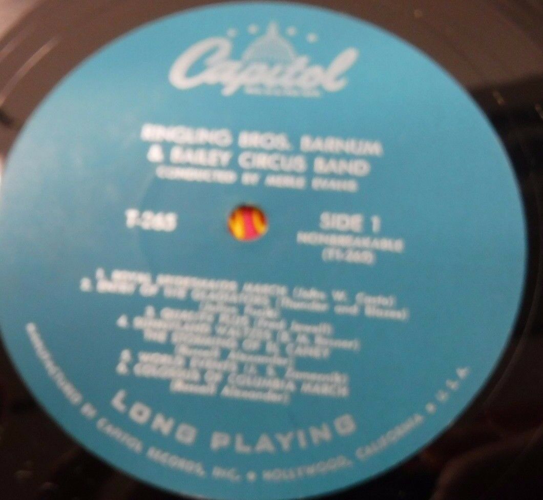 Ringling Bros. Barnum & Bailey Circus Band Merle Evans 33RPM T-265 111 ...
